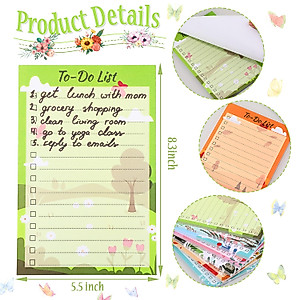 8 Pack 400 Sheets To Do List Notepad Floral Notepad Spring to Do List Planner Summer Daily to Do List Notepads Seasonal Daily Checklist Notepads Memo Pad Grocery List(Spring, Summer, Fall, Winter)