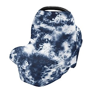 Nursing Cover Breastfeeding Scarf Indian Boho Navy Tie Dye - Baby Car Seat Covers, Stroller Cover, Carseat Canopy (1na8b)