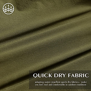 CAMOFOXIN Men's Hiking Pants Outdoor Convertible Quick Dry Fishing Pants & Shorts (Army Green, 34W X 30L)