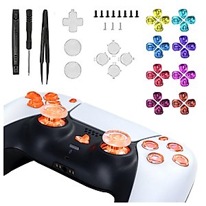 PS5 Controller Led Light Kit, 8 Multi Colored Glowing PS5 Controller Lights Up Buttons, Only for PS5 Controller Model bdm-010/020, not for bdm-030,(Without Controller)