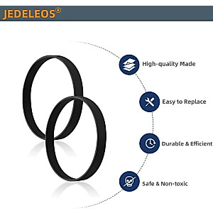 JEDELEOS Replacement Belts for Bissell Aeroswift, PowerSwift and Powertrak Compact Vacuum Cleaner, Replace Parts 1600319 and YMH28950 (Pack of 2)
