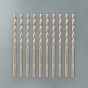 Lichamp 1/8" HSS Cobalt Drill Bits 10PCS with Three Flute for Hard Metal, Hardened Stainless Steel and Cast Iron