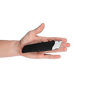 Internet's Best Premium Utility Knife - Set of 20 - Retractable Razor Knife Set – 5 Extra Blade Refills - Box Cutter Locking Razor Knife – Rubber Grip - Black