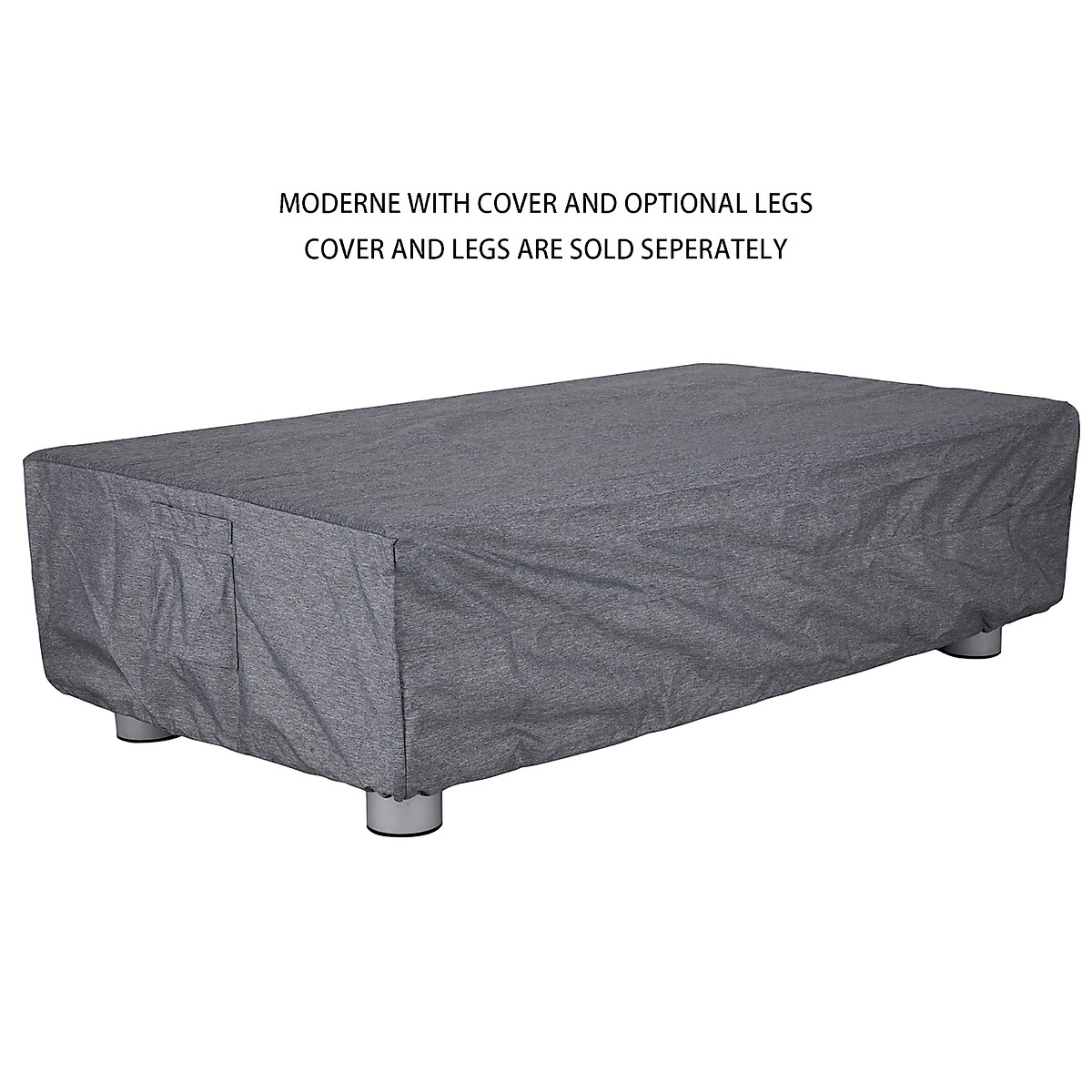 Pyromania Moderne Outdoor Concrete Fire Table, 58 x 32 Inches - Natural Gas Model in Slate Gray Color