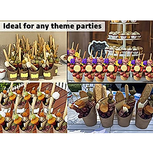 CAMKYDE 50 Pcs French Fries Holder, 12oz Disposable Paper French Fry Cups Charcuterie Cups for all Occasions (12oz)