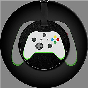 Luggage Tag Gamer Controller Video Games, Pu Leather Bag Travel Suitcases Id Identifier Baggage Label for Women Men Boys Girls