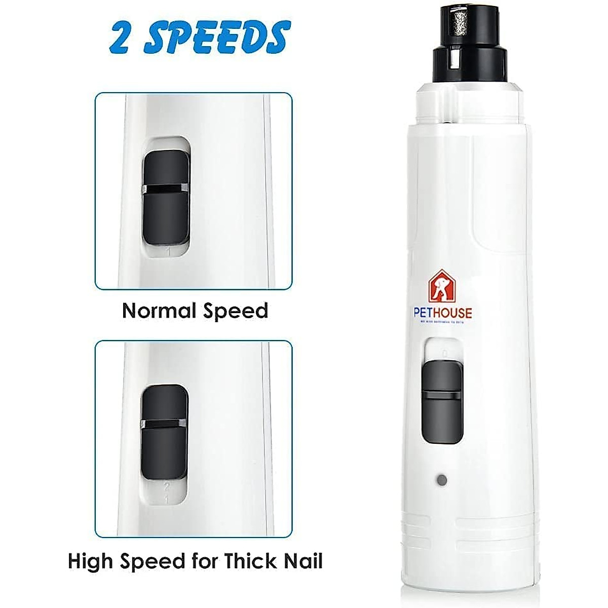 Pet Nail Grinder, Pet Nail Clipper and Trimmer for Dogs and Cats - for Small, Medium, and Large Breeds, Trimmers, File for Proper Toenail Care - Quiet and Efficient Grooming, Clippers for Nails