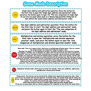 HONGID Electronic Math Games for Kids 4-6-8,Dinosaur Calculator for Kids with Music,Addition,Subtraction,Multiplication & Division,Learning Educational Toys Gifts for Boys Girls Age 4 5 6 7 8+