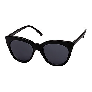 Le Specs Women's Halfmoon Magic Sunglasses, Black/Smoke Mono, One Size