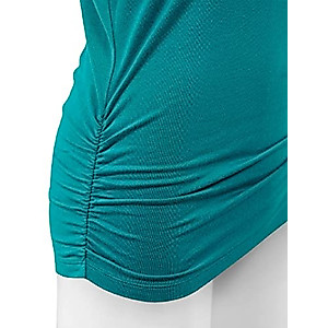 Made By Johnny MBJ WT822 Womens 3/4 Sleeve with Drape Top XXL Jade
