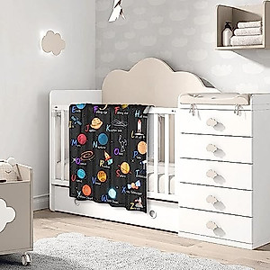 Planet Alphabet Blanket Special Blanket Gift for Woman Man Boys Girls, Soft Flannel All Season Home Room Bed Couch Sofa Living Room Dorm 76 * 102cm