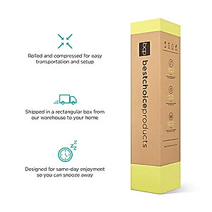 Best Choice Products 12in Full Size 2-Layer Medium-Firm Mattress w/Moisture Wicking, Odor Reducing Bamboo Charcoal Gel & Green Tea Infused Memory Foam - CertiPUR-US Certified