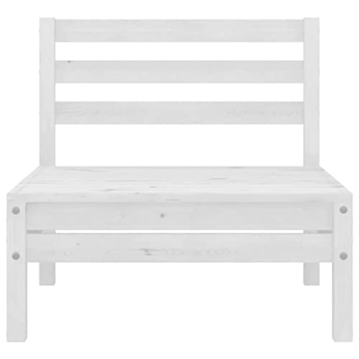 4 Piece Patio Lounge Set Solid Pinewood White