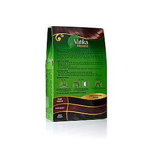 Dabur Henna Hair Color - Natural Brown, Henna Hair Dye and Conditioner, 0% Ammonia, 100% Grey Coverage, 6 Sachets X 10g