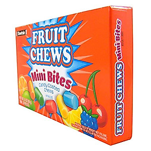 Fruit Chews Mini Bites Candy Coated Chews Movie Theater Box, 3.5 oz (Case of 12)
