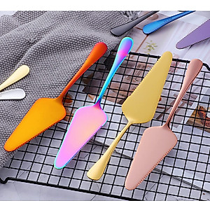 BESTonZON Cake Servers Rose Gold Cake Knife Slicer Stainless Steel Pie Cake Spatula Pie Cutter Pizza Server Server Cake Cutter Cake Servers Rose Gold Cake Knife Slicer