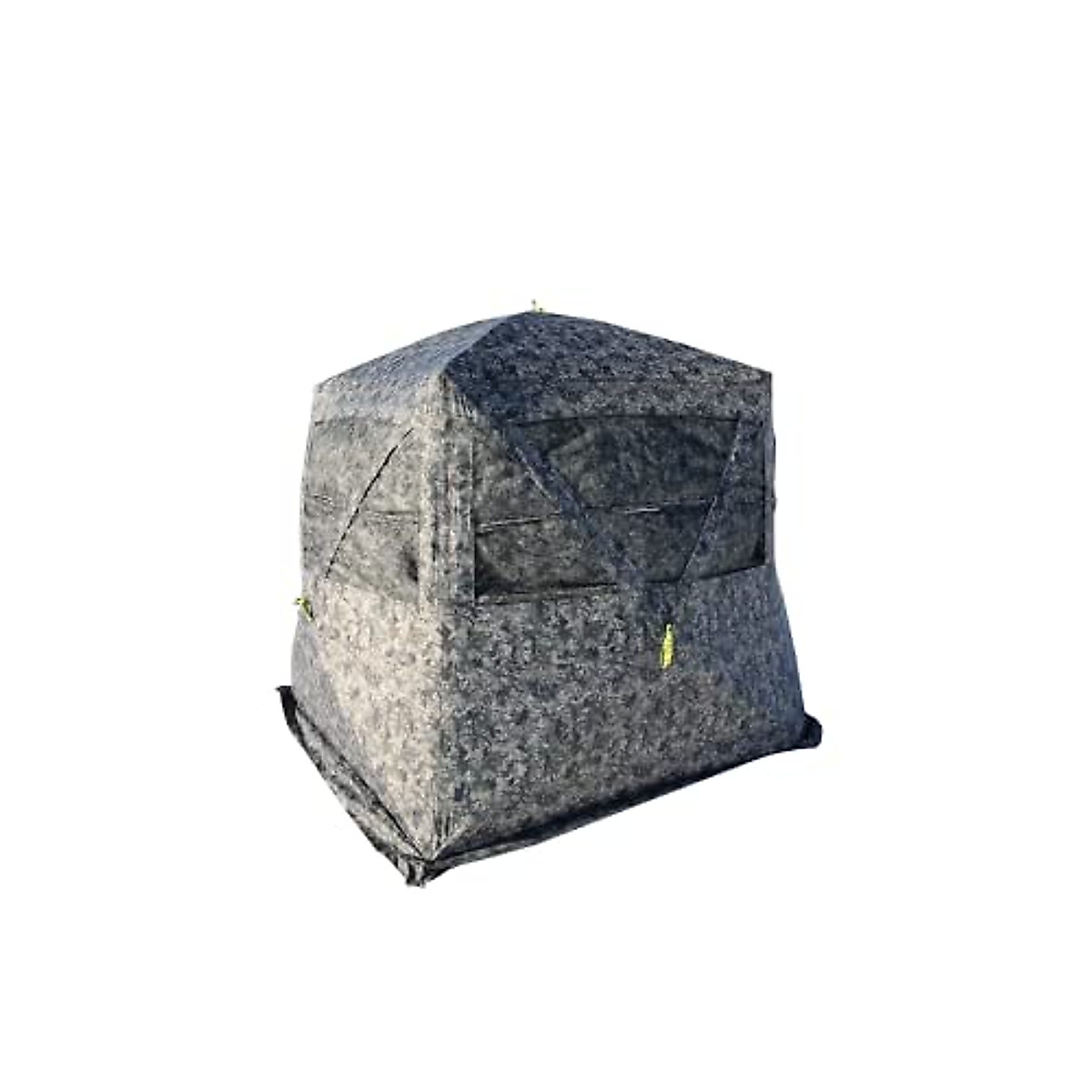 Hawk Mancave Archery Ground Blind, 4 Panoramic Windows, See-Through Mesh, Black Out Background, Water Resistant (HWK-FDGB)