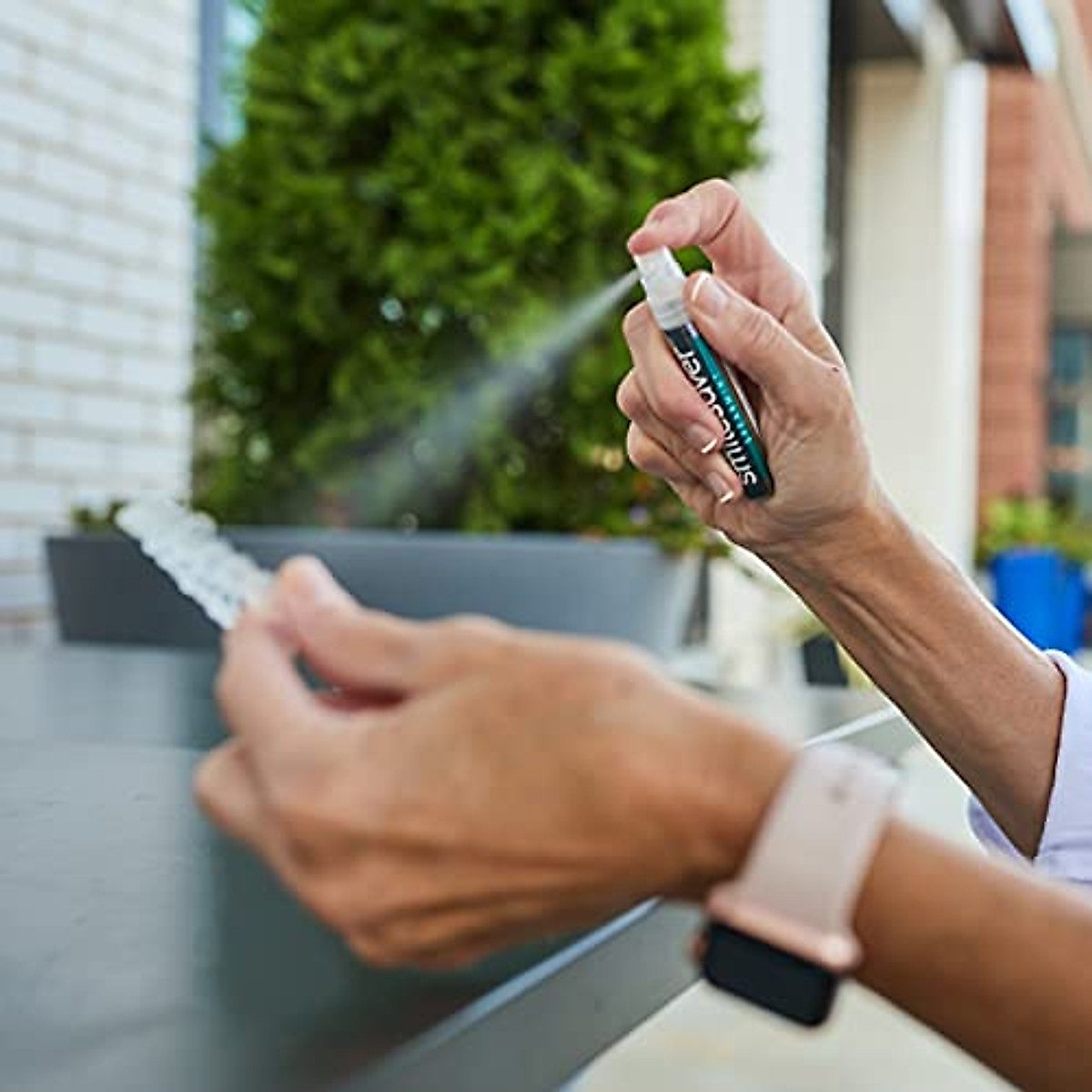 Smilesaver Retainer Cleaner - Freshening Spray Cleanser for Aligners, Mouth Guards, and Night Guards - Easy Cleaning, no Rinsing nor Scrubbing, Great Taste - 1 Ounce / 30 mL, Lasts up to 30 Days