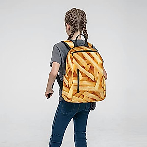 French Fries Backpack For Girls Boys School Bag,Funny Food Pattern Casual Laptop Backpack College School Book Bag Travel Daypack For Teens