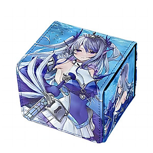 Volcanic Island Yugioh Game Card Deck Case Leather Storage Box Dragonmaid Silver Castle Arianna Ariane Magic TCG MCG Trading Card Cases Holder (P03)