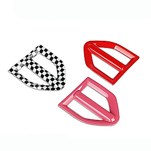 Heinmo for Cooper Countryman F60 Auto Outdoor Side Wing Fender Cover Sticker Section Scuttles Sticker Car-Styling Accessories (Grid)