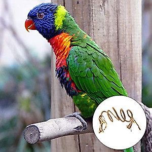 POPETPOP Parrot Rope Perch Hemp Rope Bungee Bird Toy Parrot Cage Toy for Conure (S)