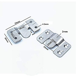 Hoowen Metal Sectional Sofa Interlocking Furniture Connector Bracket Mural Paintings Hooks with Screws, Pack of 12