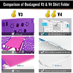 BoxLegend V4 Shirt Folding Board Enlarged and Widened Shirt Folder Folding Adults Laundry Tool Clothes Folder Laundry folders Folding Boards for tshirt, Sweater, Pants, Dresses, White