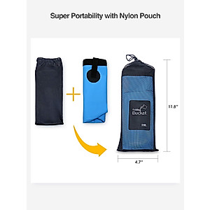 Luxtude Collapsible Bucket with Handle, 5 Gallon(20L), Portable & Ultra Lightweight Outdoor Basin Bucket, Folding Bucket for Fishing, Camping, Hiking, Car Washing and More