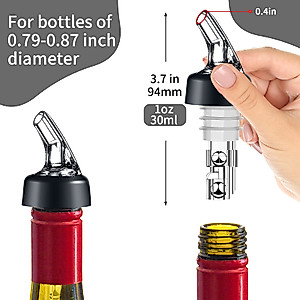 Automatic Measured Bottle Pourer - Pack of 3, 1 oz (30 mL) Quick Shot Spirit Measure Pourer Drinks Wine Cocktail Dispenser Home Bar Tools - PORE0016 (3)