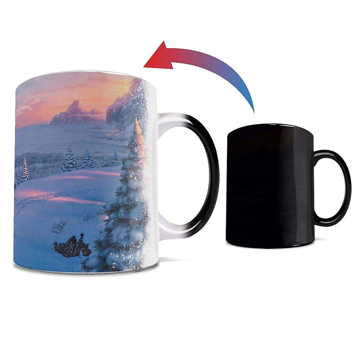 Morphing Mugs Disney – Frozen – Thomas Kinkade Studios - One 11 oz Color Changing Ceramic Mug – Image Revealed When HOT Liquid Is Added!