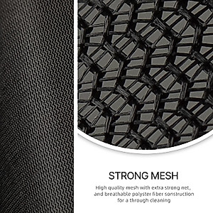 MIFNRO Large Capacity Sock Laundry Bag With Wire Construction Opening Use YKK Zipper Tote Bag Bathroom Hanging Suitable For Underwear, Socks Fine Mesh Laundry Bag 1 Black