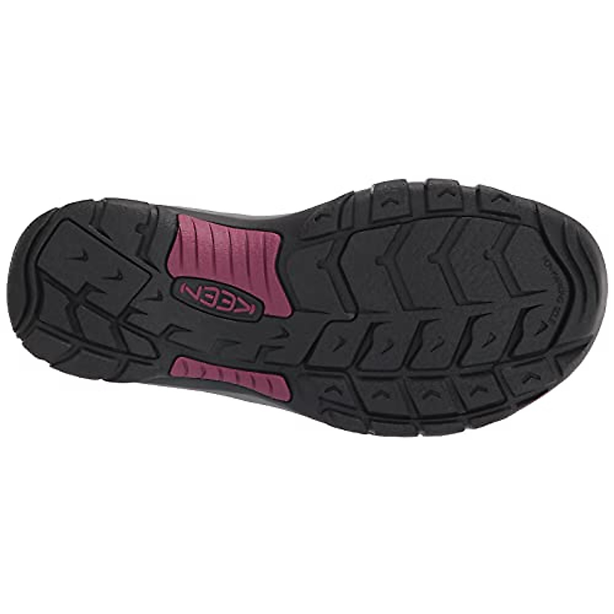 KEEN Women's Newport H2 Closed Toe Water Sandals, Black/Raspberry Wine, 8.5