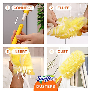Swiffer 360 Dusters Extendable Handle Starter Kit, 3 Count Duster Refill