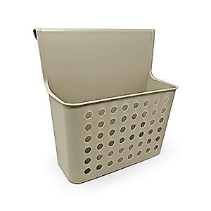 Plastific Kitchen Over Cabinet Drawer Door Hanging Organizer Basket Balance Attach a Trash Waste Bin Box Hanging Small Trash Suitable for Kitchen, Bathroom, Toilet, Bedroom (Taupe)