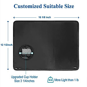 Dotday Walker Tray with Cup Holder, Universal Walker Tray Table for Standard Folding Walker, Mobility Walker Accessories Walker Table, Walker Tray, Medical Equipment for Senior-Black