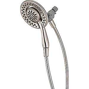 Delta D75486CSN In2ition 1.75 GPM 2-in-1 Multi Function Shower Head and Hand Shower with 60" Hose - Limited Lifetime Warranty Spotshield Brushed Nickel