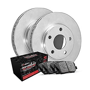 R1 Concepts Front Brakes and Rotors Kit |Front Brake Pads| Brake Rotors and Pads| Performance Off-Road Brake Pads and Rotors|fits 1991-1998 Toyota 4Runner, T100