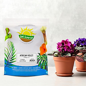African Violet Potting Soil Mix (2 Quarts), Custom Hand Blended Soil Additive for Indoor Plants
