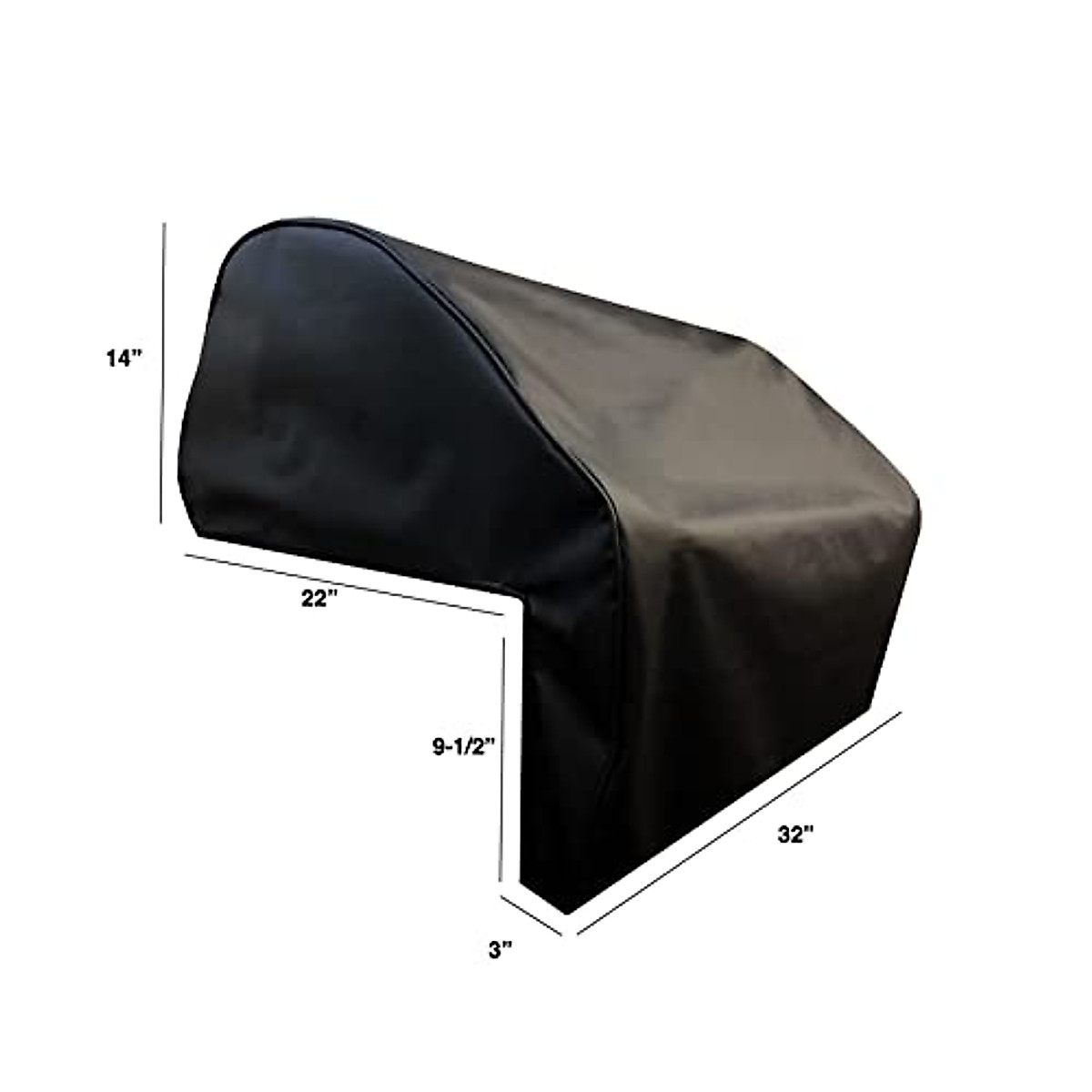 Windproof Covers 32 inch Heavy Duty Premium Vinyl Grill Cover to fit Summerset Sizzler Built-in Grill