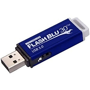 Kanguru FlashBlu30 – 64GB USB Flash Drive – Physical Write Protection Switch - Super Fast USB 3.0