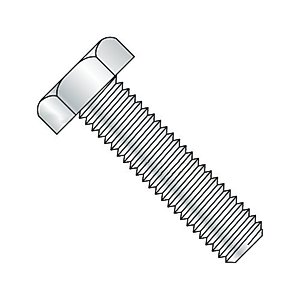 5/16 x 2-1/2" Fully Threaded Hex Tap Bolt A307 Grade A, Zinc Plated Steel (Quantity: 50) Coarse Thread, 5/16-18 x 2-1/2"