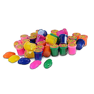 Kicko Slime Bulk Set of 48 Multicolored - Mini Noise Putty Toys Collection - Fun Kids Tactile Sensory Play, Stimulation Toy - Slime Set Gifts for Students - for Boys and Girls Ages 3+