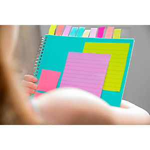 Post-it Mini Notes, 1.5x2 in, 4 Pads, America's #1 Favorite Sticky Notes, Cape Town Collection, Bright Colors (Magenta, Pink, Blue, Green), Clean Removal, Recyclable (653-8AF)