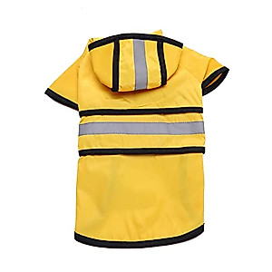 Costume for Dogs Small and Large Dog Hook&Loop Small Raincoat Medium Hooded Reflective Raincoat Pet Pet Clothes