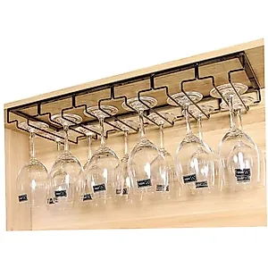 Wine Glass Rack Wall Mounted Wine Cup Display Storage Hanger Iron Stemware Racks Wine Glass Rack,Wine Glass Rack,stemware Rack Under Cabinet,Hanging Wine Glass Shelf,Wine Cup Rack Wall