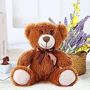 UHousDeco 13.5 Inch 3 Packs Cute Teddy Bear Stuffed Animal Plush Toys Gift for Kid, Grey Tan Brown