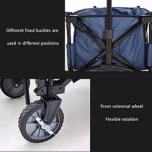 KOHARA Handcart, Outdoor Folding Utility Wagon Collapsible Wagon Cart, Heavy Duty Outdoor ch Wagon with Wheels, Home Shopping Trolley, Load-80Kg / 176Lbs/Pink