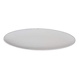 Ebros Kitchen Dining Modern Contemporary Sleek Design Natural White Porcelain Oval Plates Serving Platters Restaurant Supply Dishwasher And Microwave Safe Serveware (2, 16"Long)