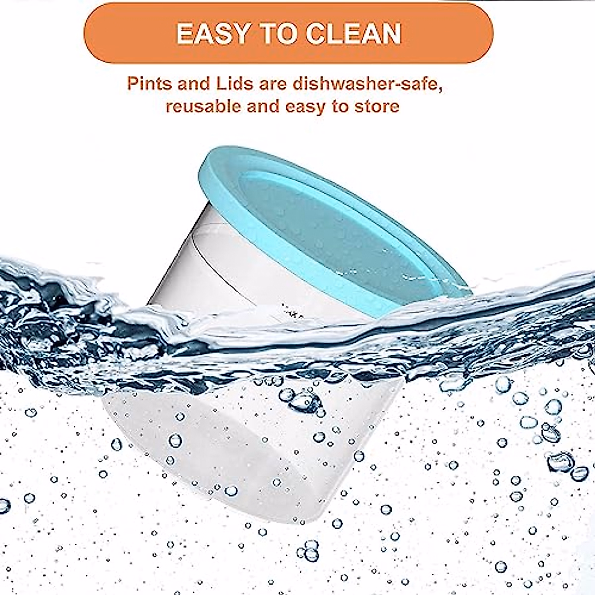 Creami Pint Containers, for Ninja Creami Containers 4 Pack,16 OZ Creami Pint Safe and Leak Proof Compatible NC301 NC300 NC299AMZ Series Ice Cream Maker